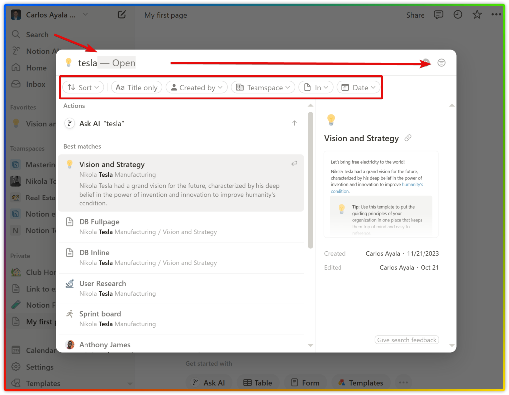 How to Navigate Notion — Carlos Ayala